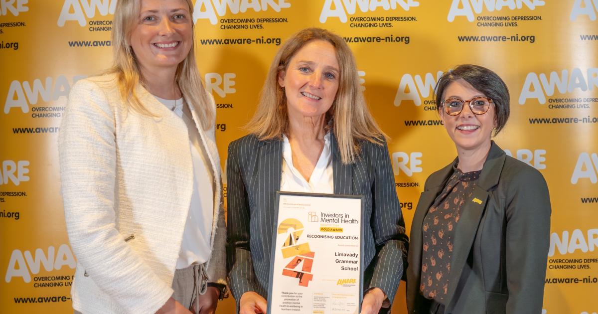Limavady Grammar honoured at AWARE NI wellbeing awards - Alpha ...